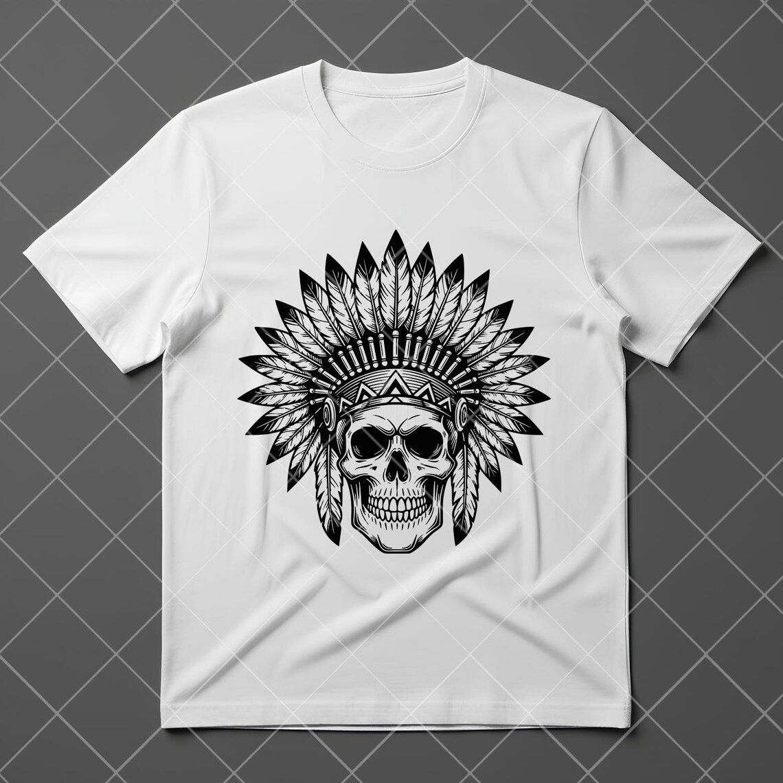 Indian Chief Skull Svg | Skull Head | Native American | Indian Skeleton ...