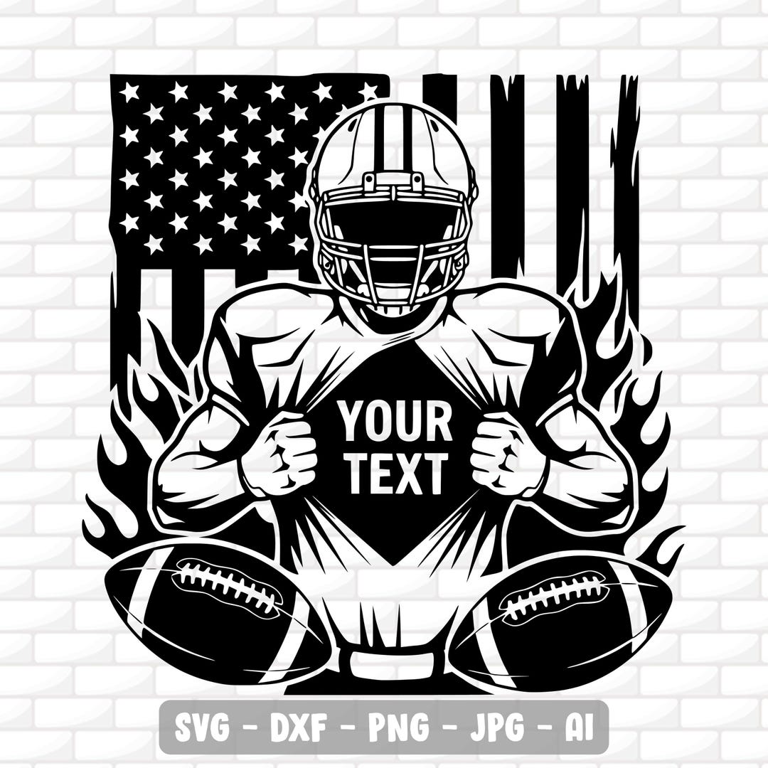 Football Player Svg | Football Team Svg | Personalized Name Svg ...