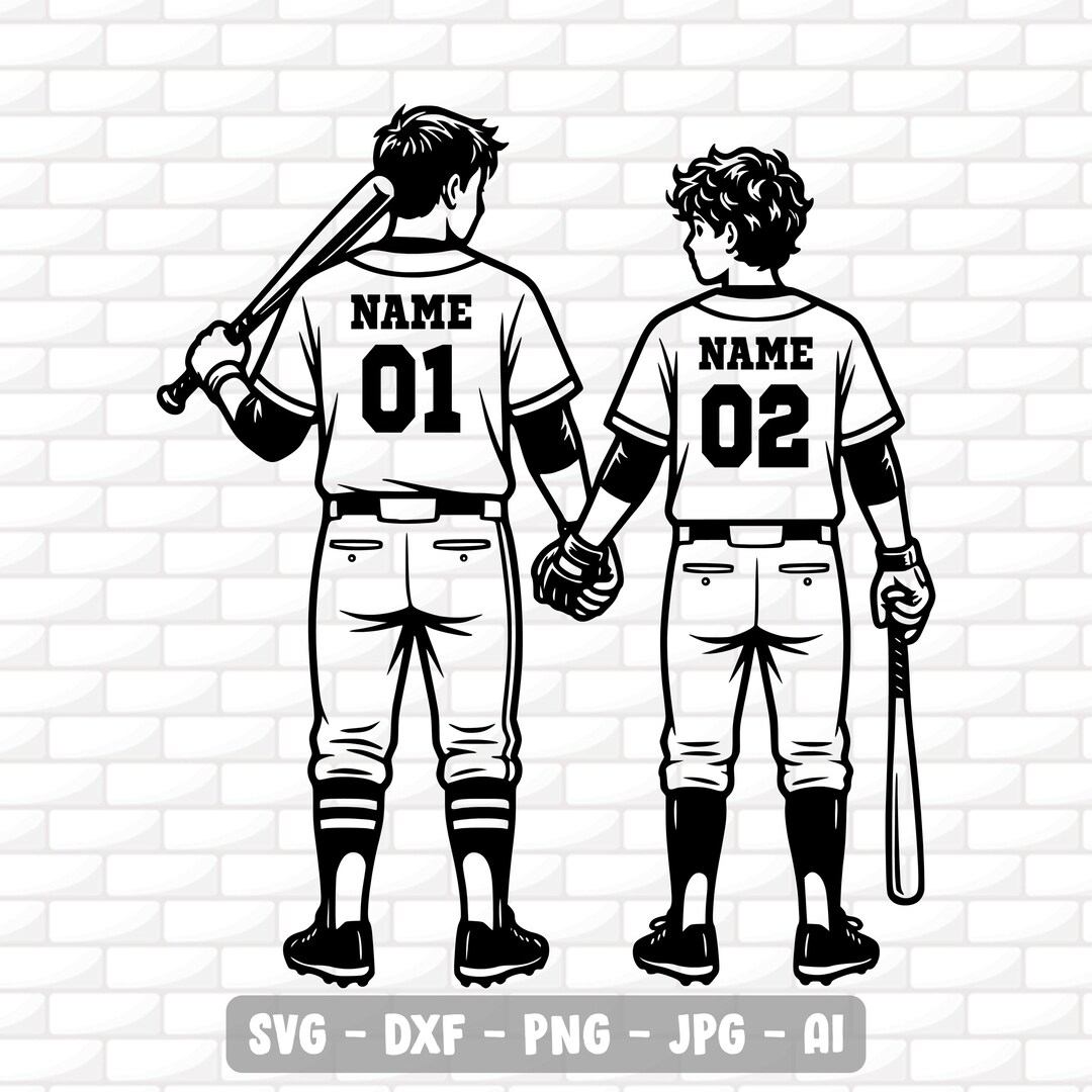 Boys Baseball Players Svg | Personalized Baseball Player Svg | Friends ...