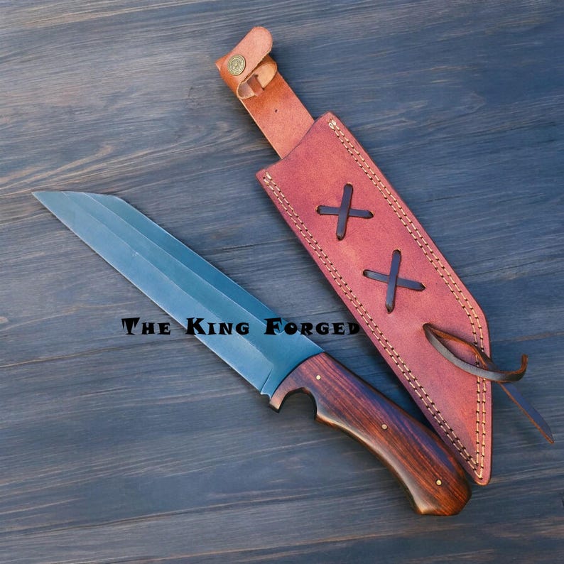 Handmade Viking Seax Knife - Custom Carbon Steel Broken Back Seax ...