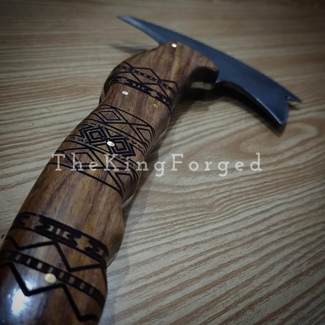 Tomahawk Full Tang Survival Axe Functional Camping Hatchet Forged ...