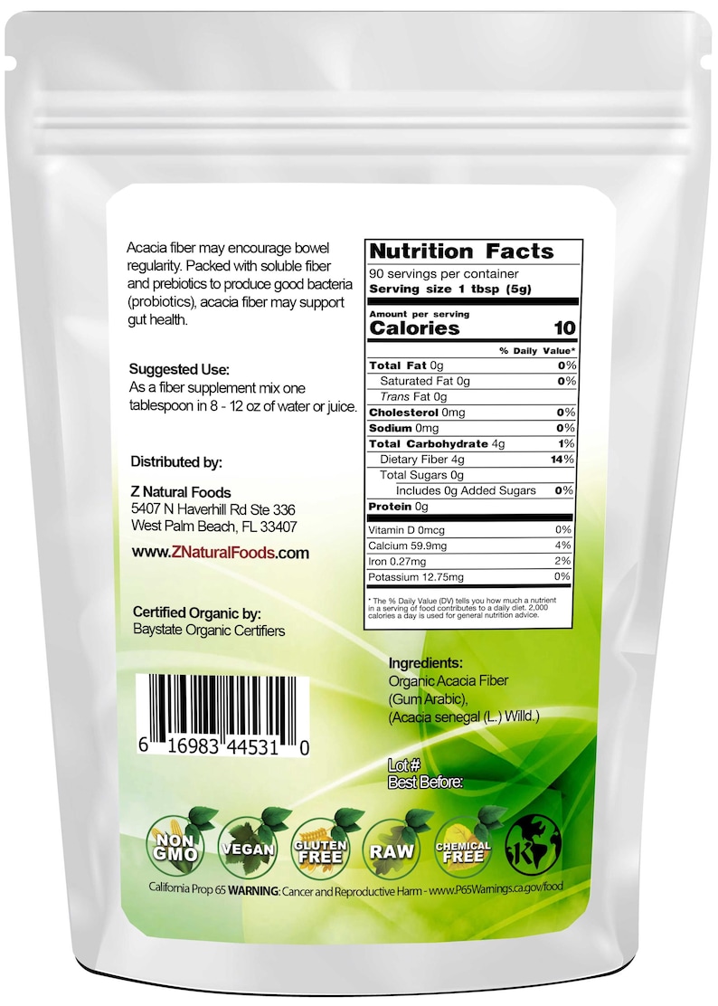 Acacia Fiber (gum Arabic) Powder - Organic - Etsy