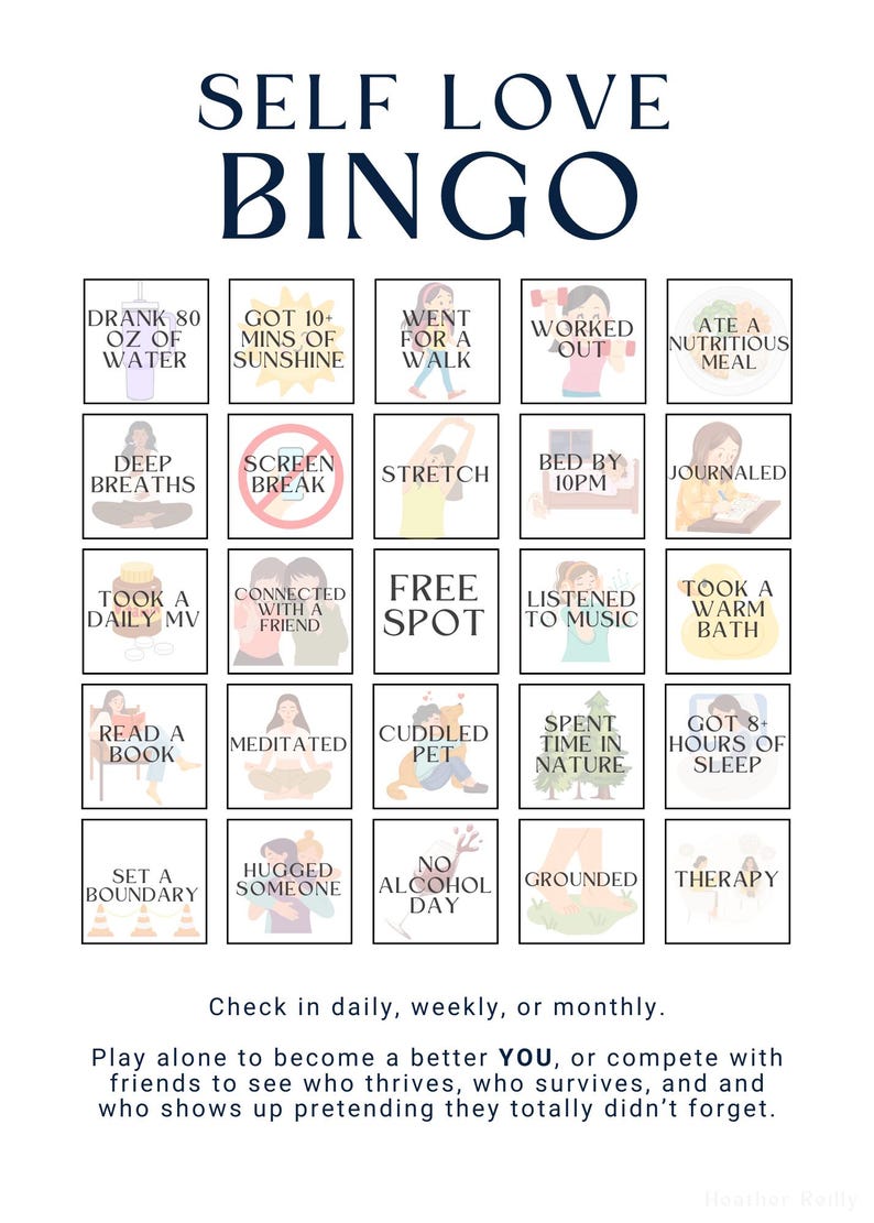 Self Love Bingo | DIGITAL DOWNLOAD - Etsy
