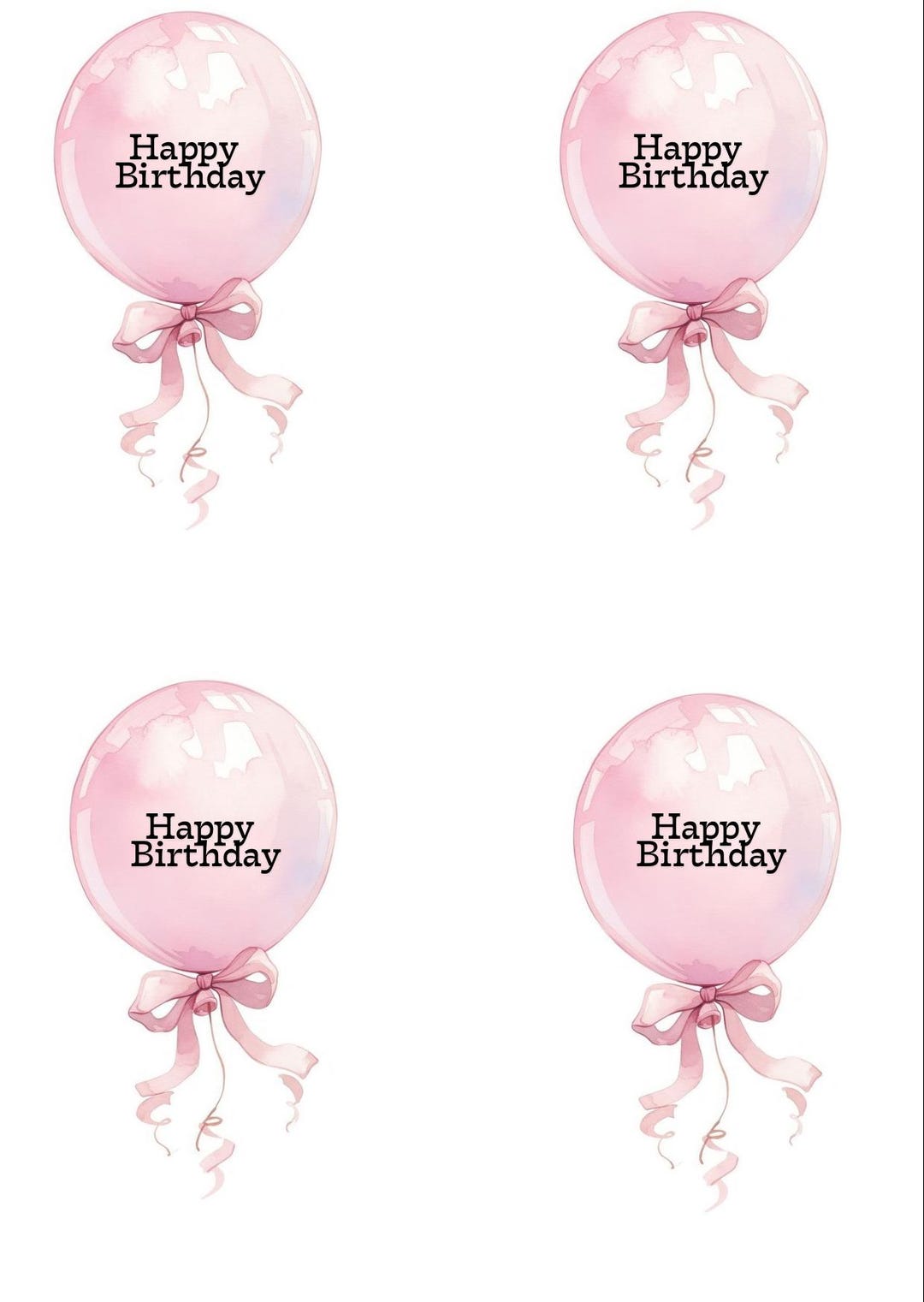 Little Happy Birthday Balloons | Printable Party Decoration - Etsy