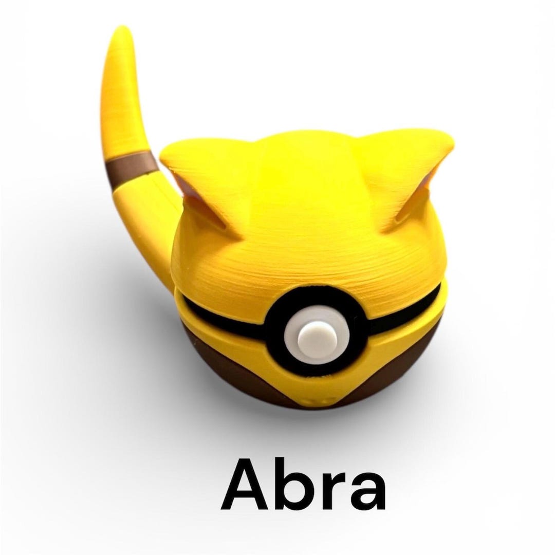 Abra Pokéball | Custom Pokémon | High Quality 3D Printed. - Etsy