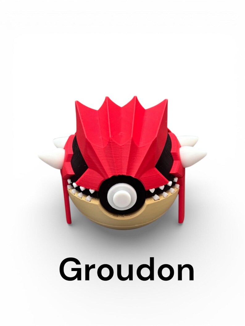 Groudon Pokéball | Custom Pokémon | High Quality 3D Printed. - Etsy