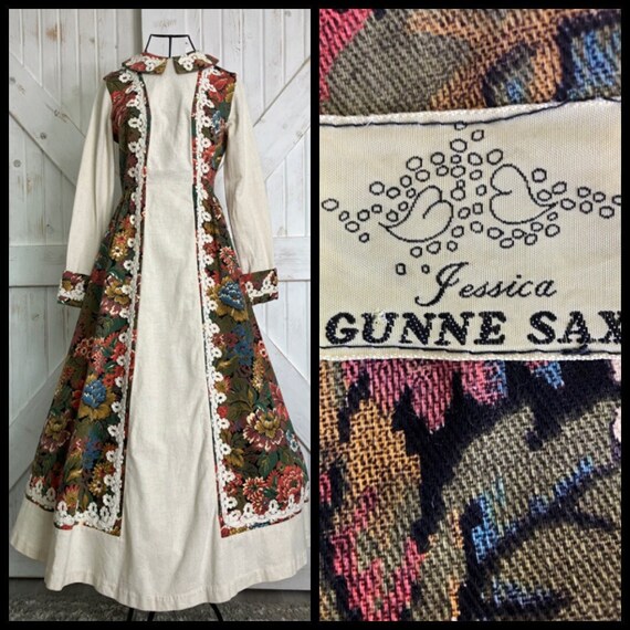 RARE 70's Vintage Gunne Sax Heart Label Rainbow Orang… - Gem
