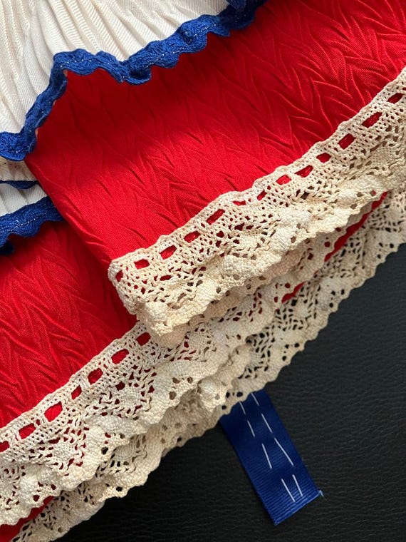 60's Vintage Cleopatra Broumand Dirndl White Red Blue… - Gem