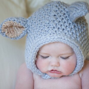 Lamb Hat Pattern, Baby Bonnet Knitting Pattern, Baby Bonnet Lamb ...