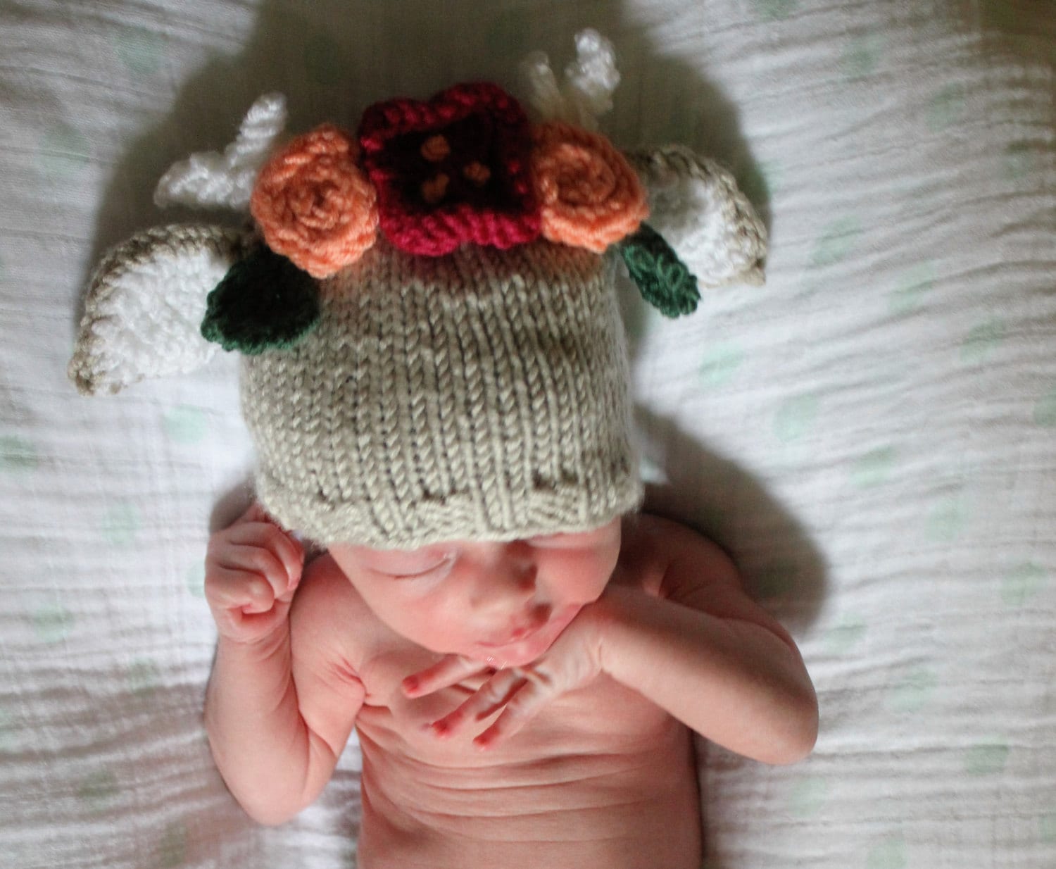 PDF Pattern, Baby Animal Ear Hat, Knit Baby Hat, Newborn Animal Ear Hat ...