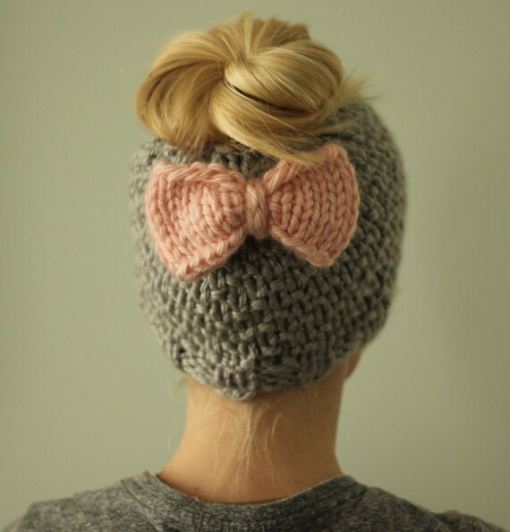 Women's Bun Hat Pattern Bow Bun Hat Bulky Women's | Etsy