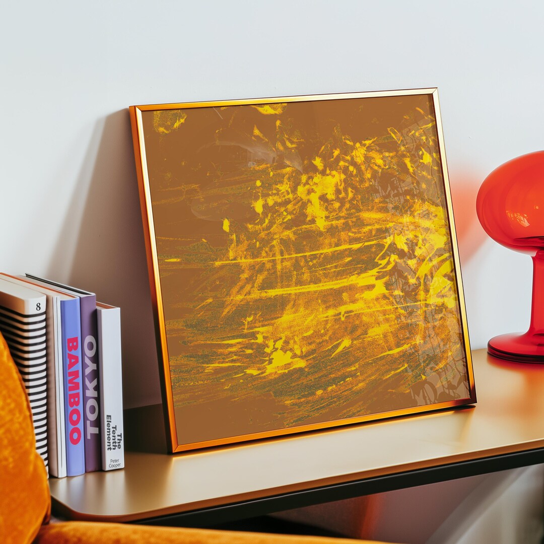Cosmic Landscape Print of Celestial Body VENUS – Abstract Square ...
