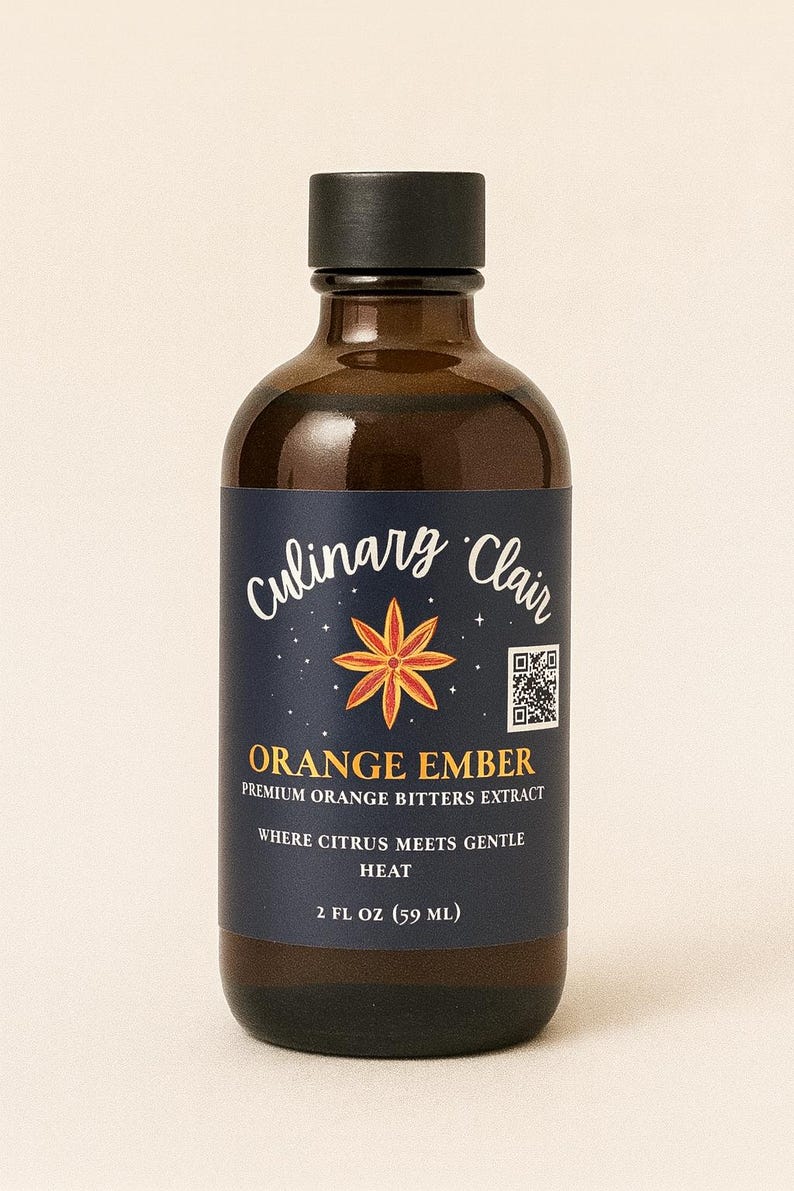 Orange Ember- Pure Orange Bitters Extract, 2oz Blue Bottle, Culinary ...