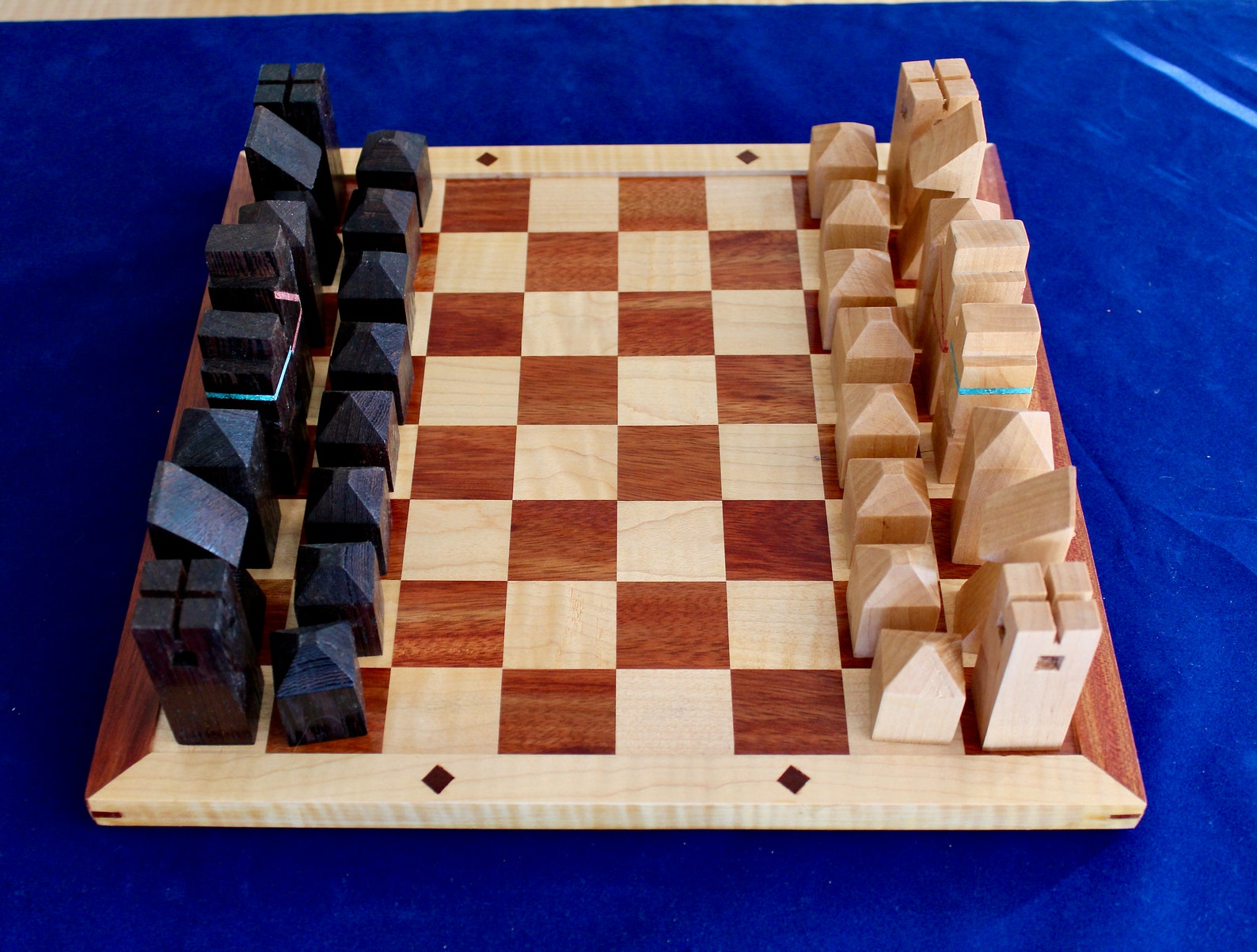 Tiger Maple & Black Walnut Chess Board and Pieces - Etsy