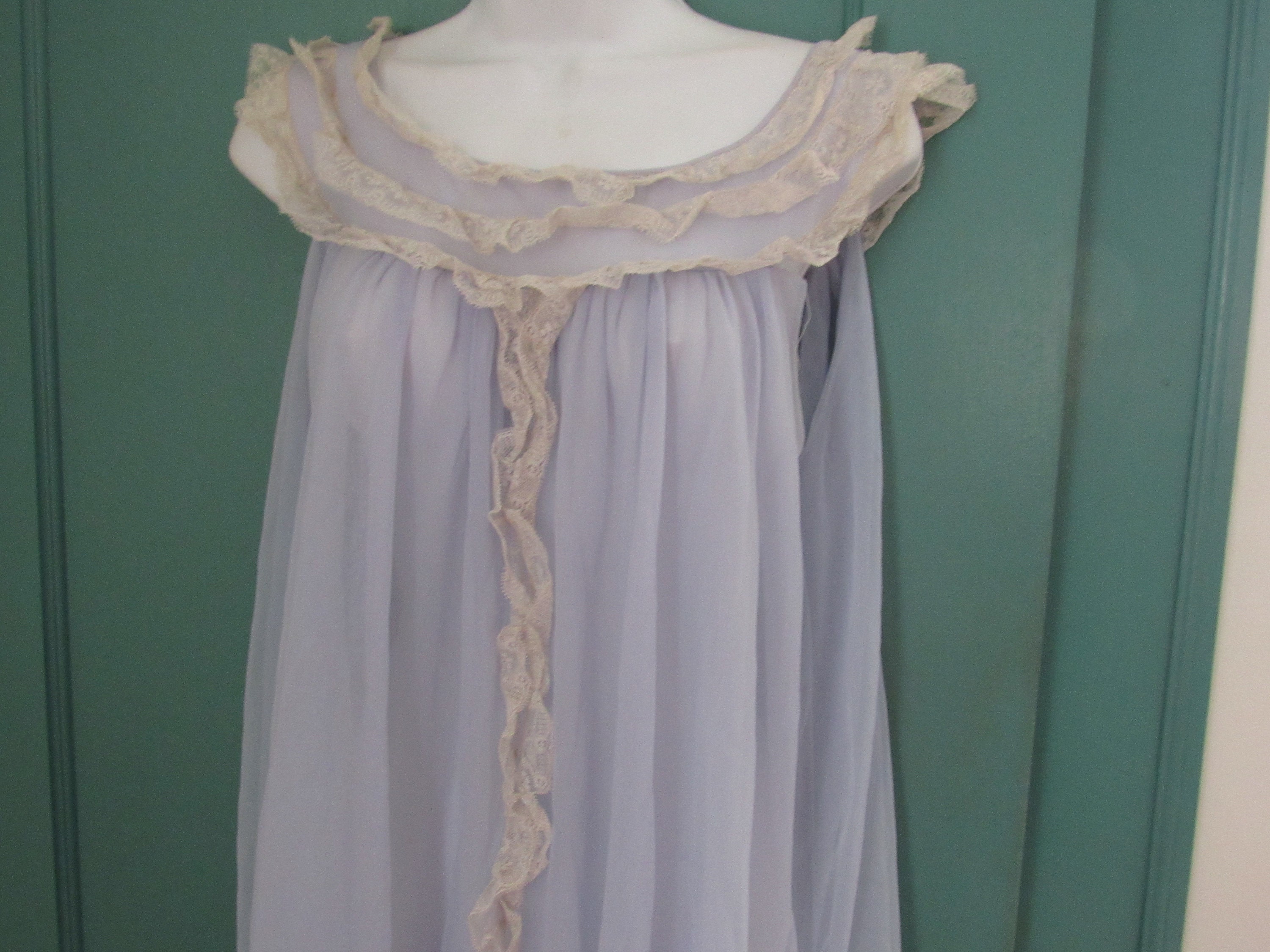 Rhodiatoce Vintage 60-70's Nylon See Through Night Gown - Etsy