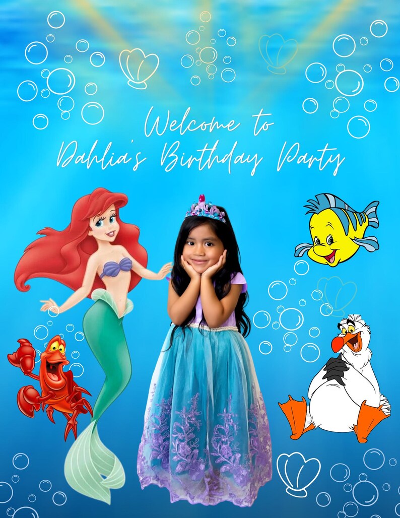 Little Mermaid Ariel Welcome Sign, Little Mermaid Ariel Welcome Board ...