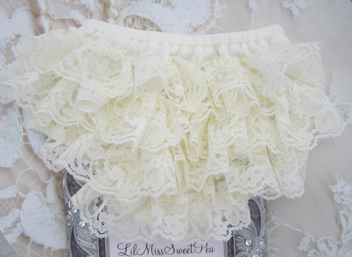 Newborn Ivory Lace Bloomers and Pearl Trim Headband Lace - Etsy