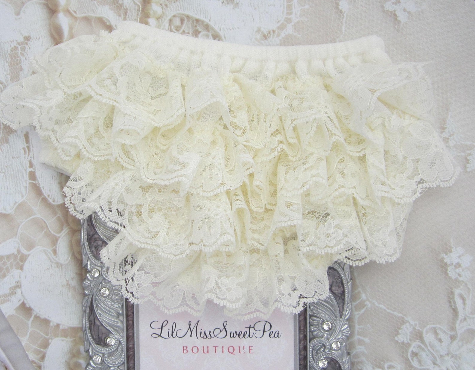 Newborn Ivory Lace Diaper Cover / Bloomer AND/OR Handbeaded | Etsy