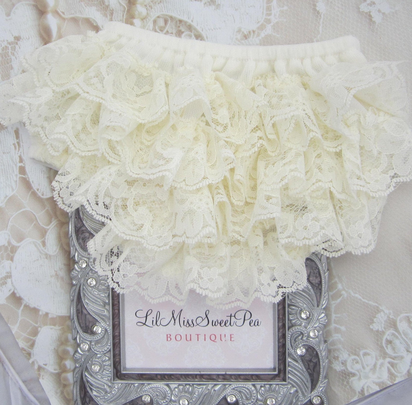 Newborn Ivory Lace Bloomers and Pearl Trim Headband Lace - Etsy