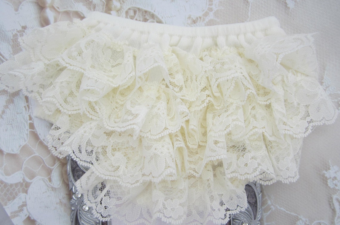 Newborn Ivory Lace Diaper Cover / Bloomer AND/OR Handbeaded | Etsy