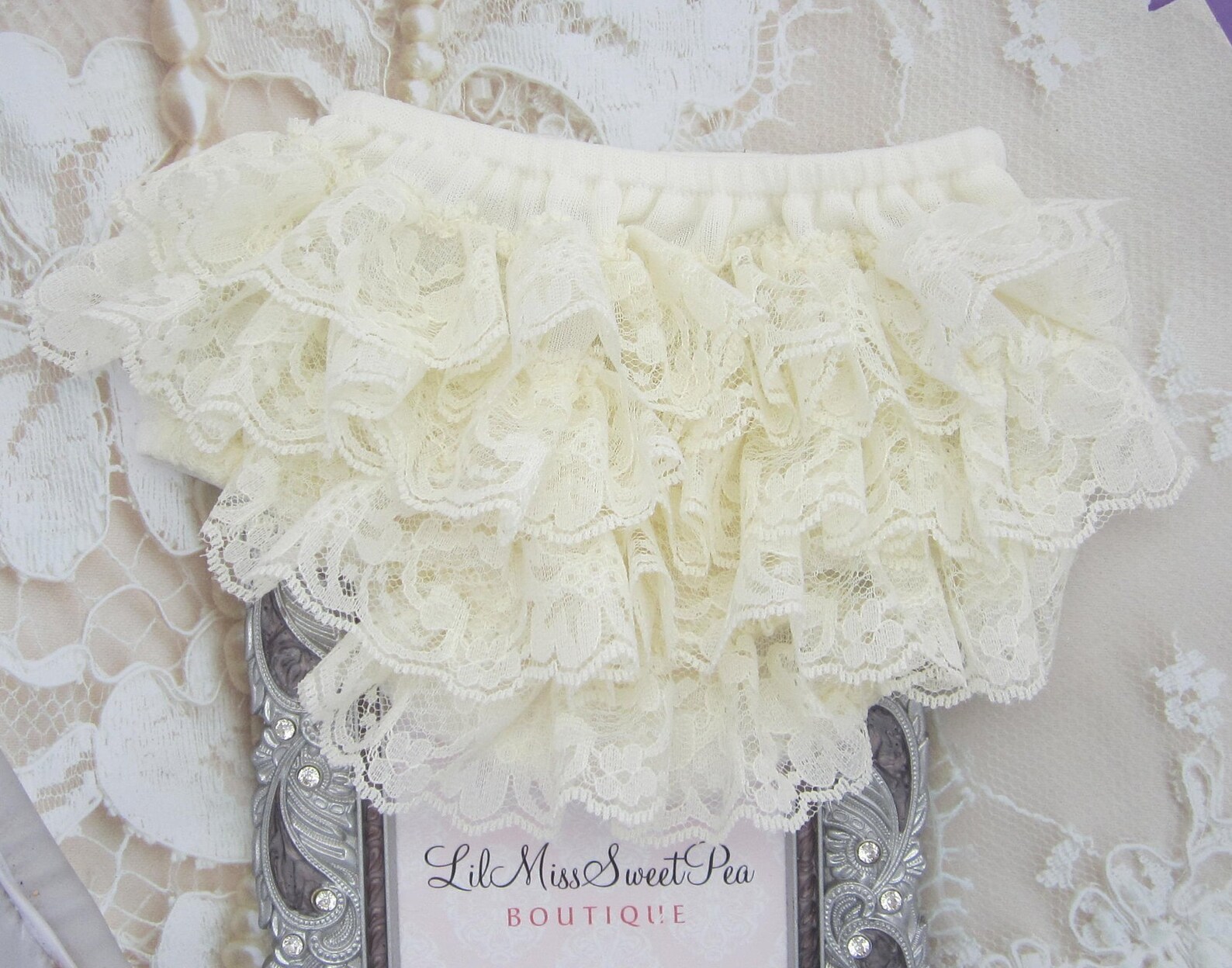 Newborn Ivory Lace Diaper Cover / Bloomer AND/OR Handbeaded | Etsy