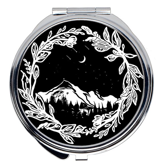 Wanderlust Compact Mirror Original Art by Melodia Unique | Etsy