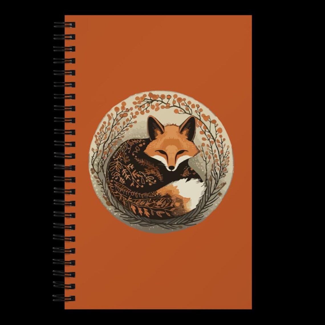 Nestled Fox Spiral Notebook, Cute, Rustic, Nature Lover, Fox Notebook ...