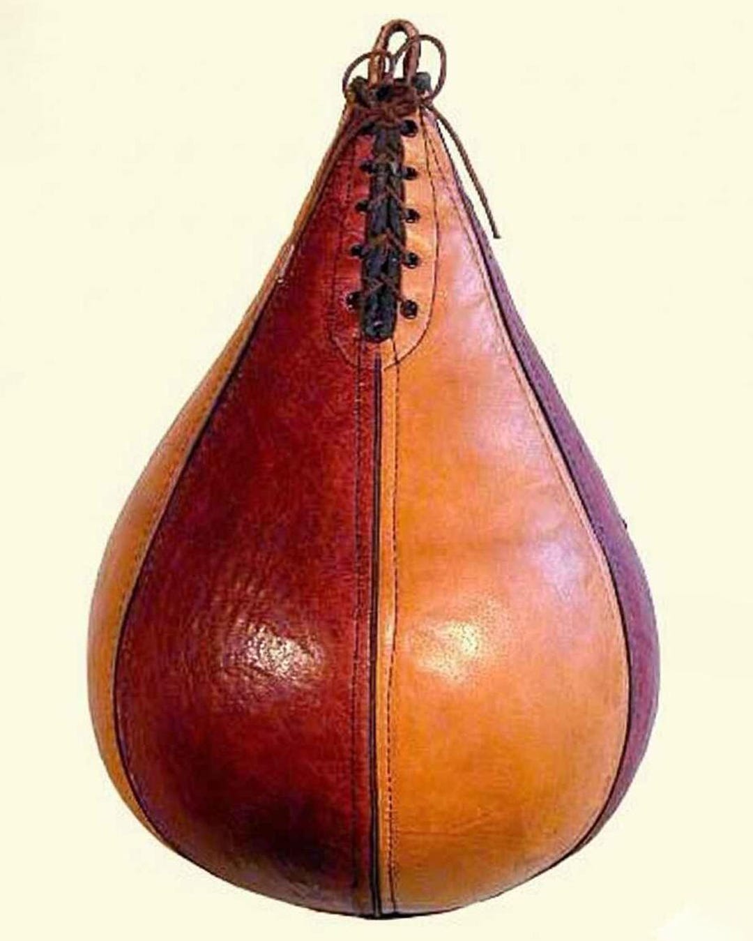 Handcrafted Vintage Brown Leather Punching Bag, Genuine Cowhide ...
