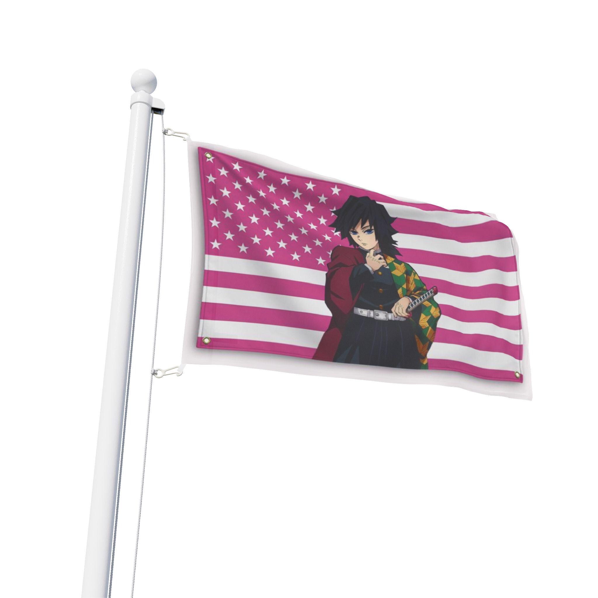 Tomioka Giyuu Flag/banner | Demon Slayer Kimetsu No Yaiba Tapestry ...