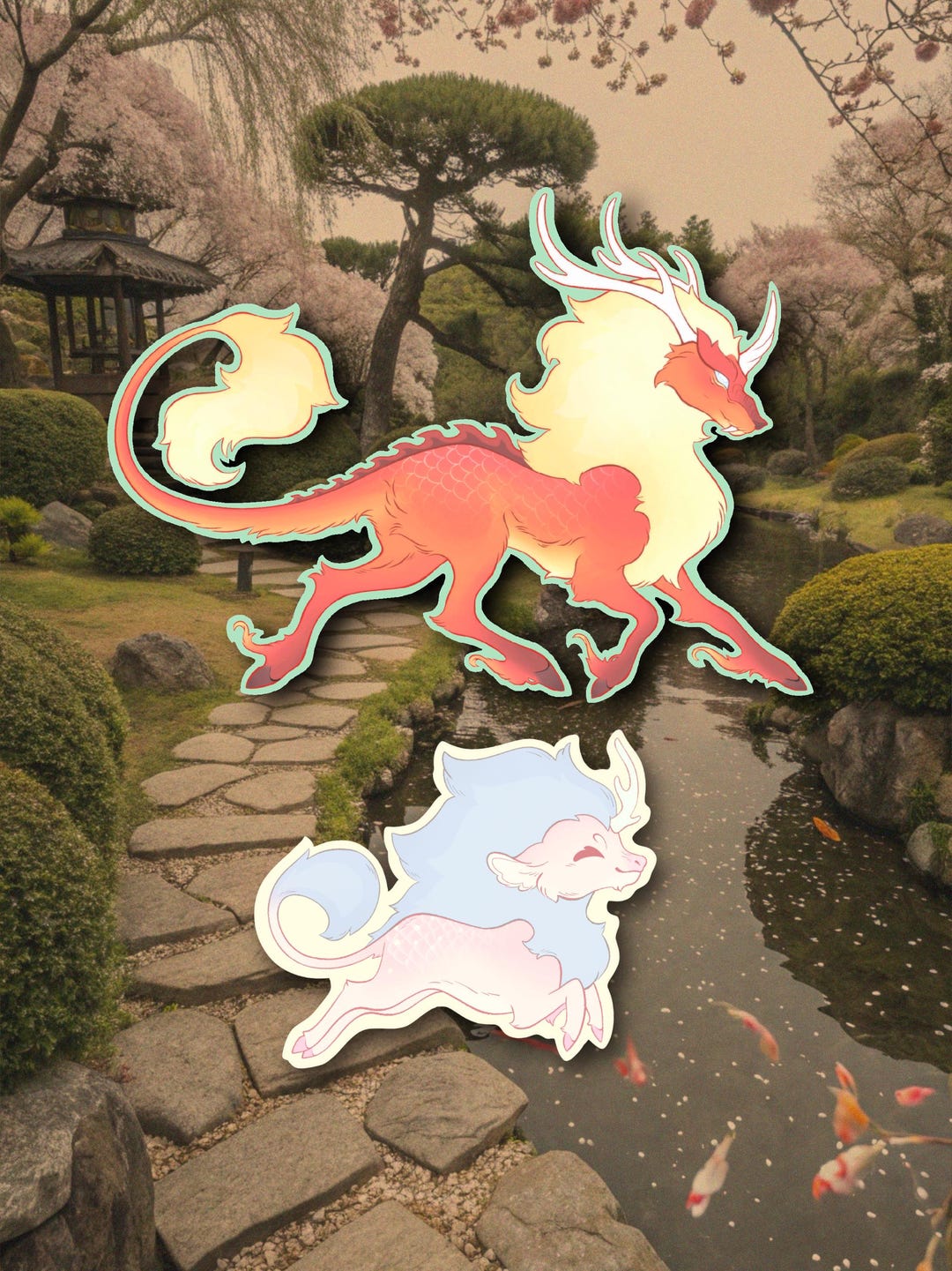 Kirin Sticker Bundle - Etsy