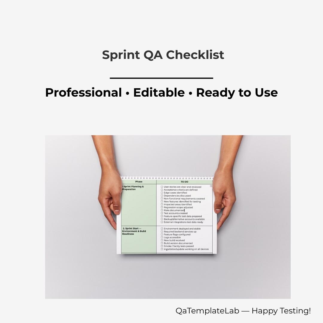 Sprint QA Checklist - Etsy