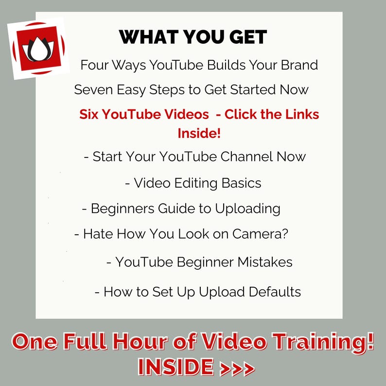 Youtube Beginners Get Started Guide - Step by Step Instructions - Six Training Videos (digital ...