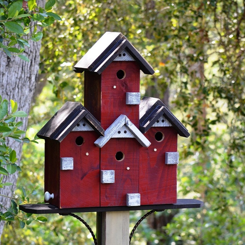 Large Rustic Birdhouse - Etsy