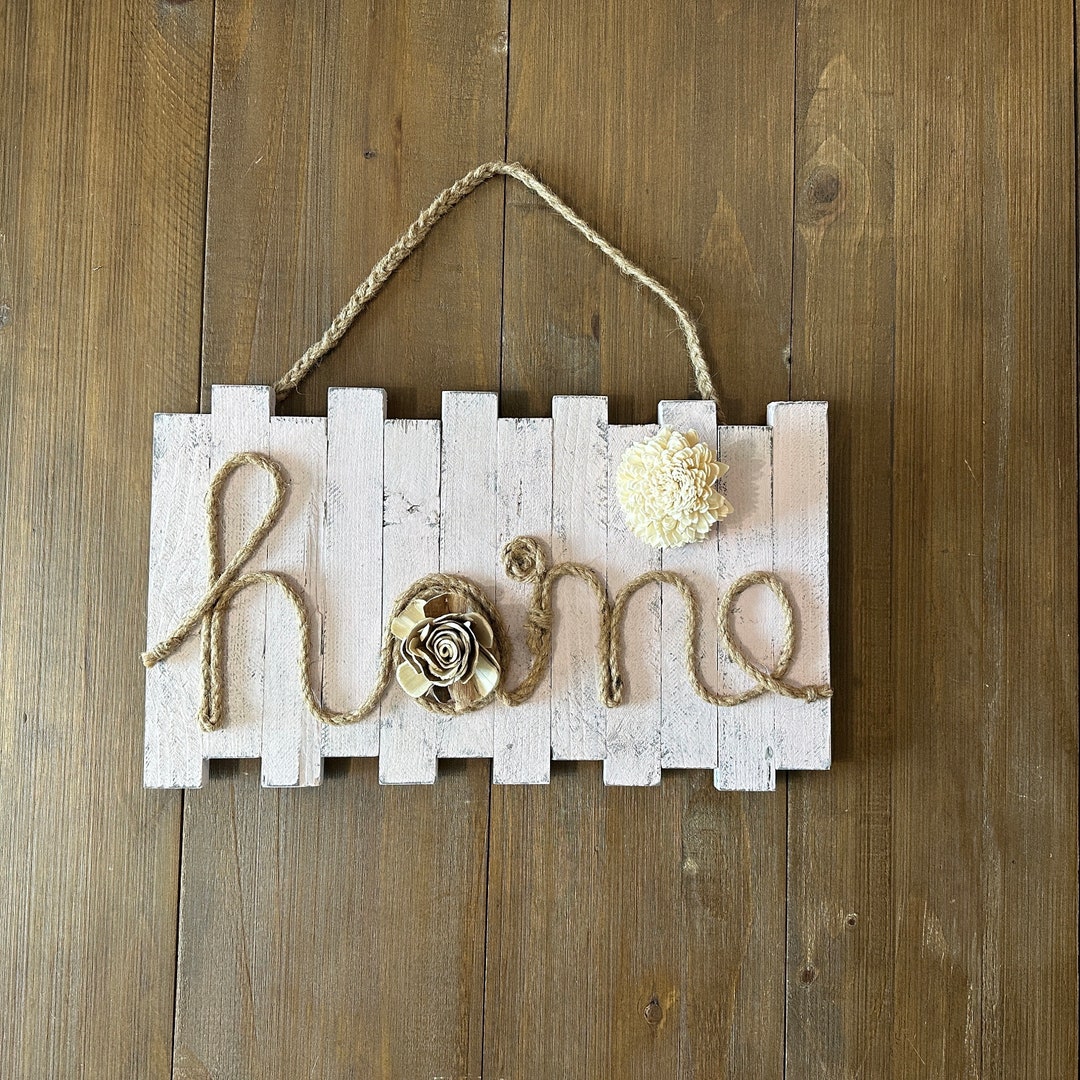 Wall Décor, Word Home Sign Wood Wall Hanging, Handmade Wall Décor Signs ...