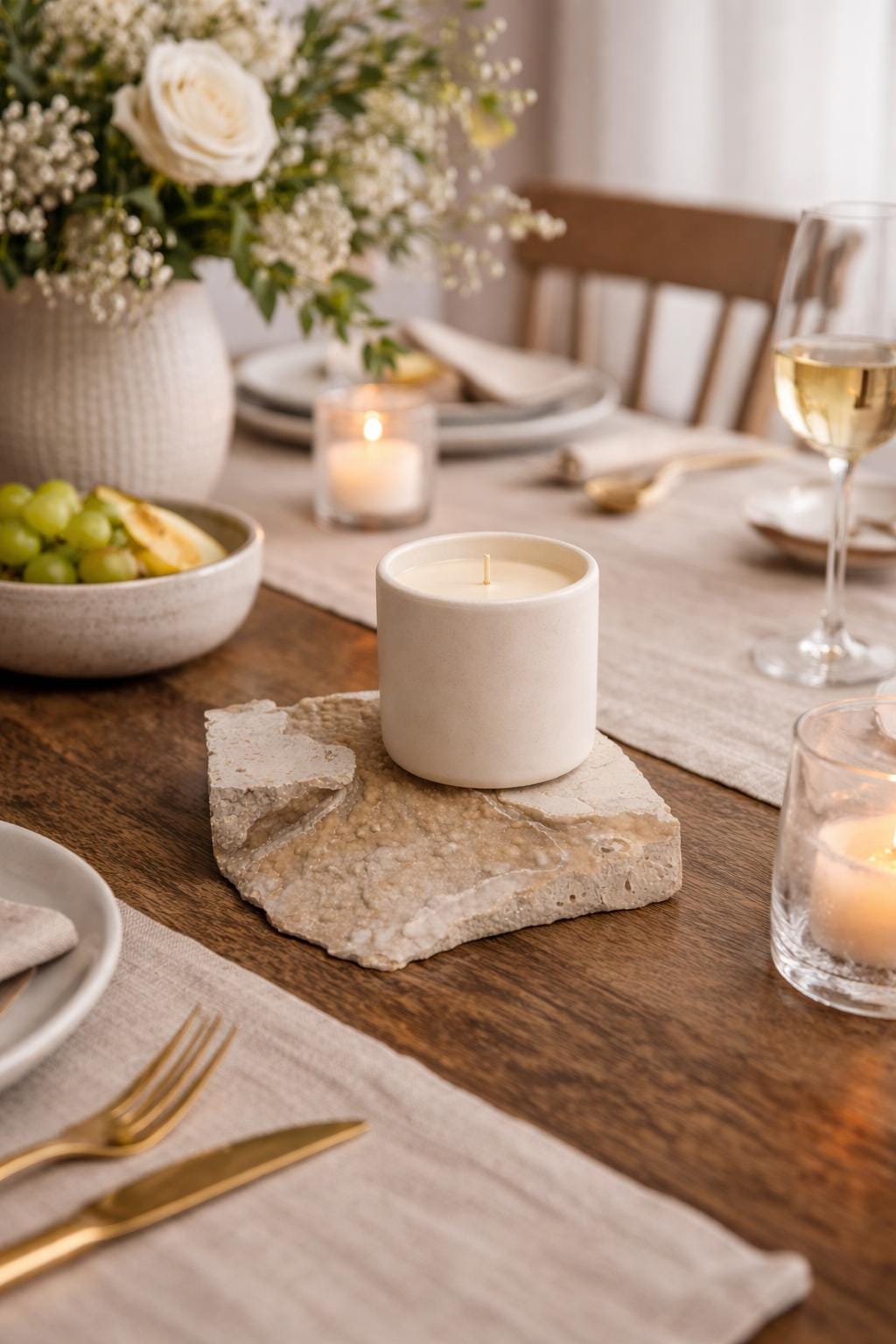 Natural Stone Tray Minimal Home Decor Beige Marble Styling Tray - Etsy