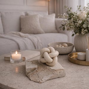 Natural Stone Tray Minimal Home Decor Beige Marble Styling Tray - Etsy