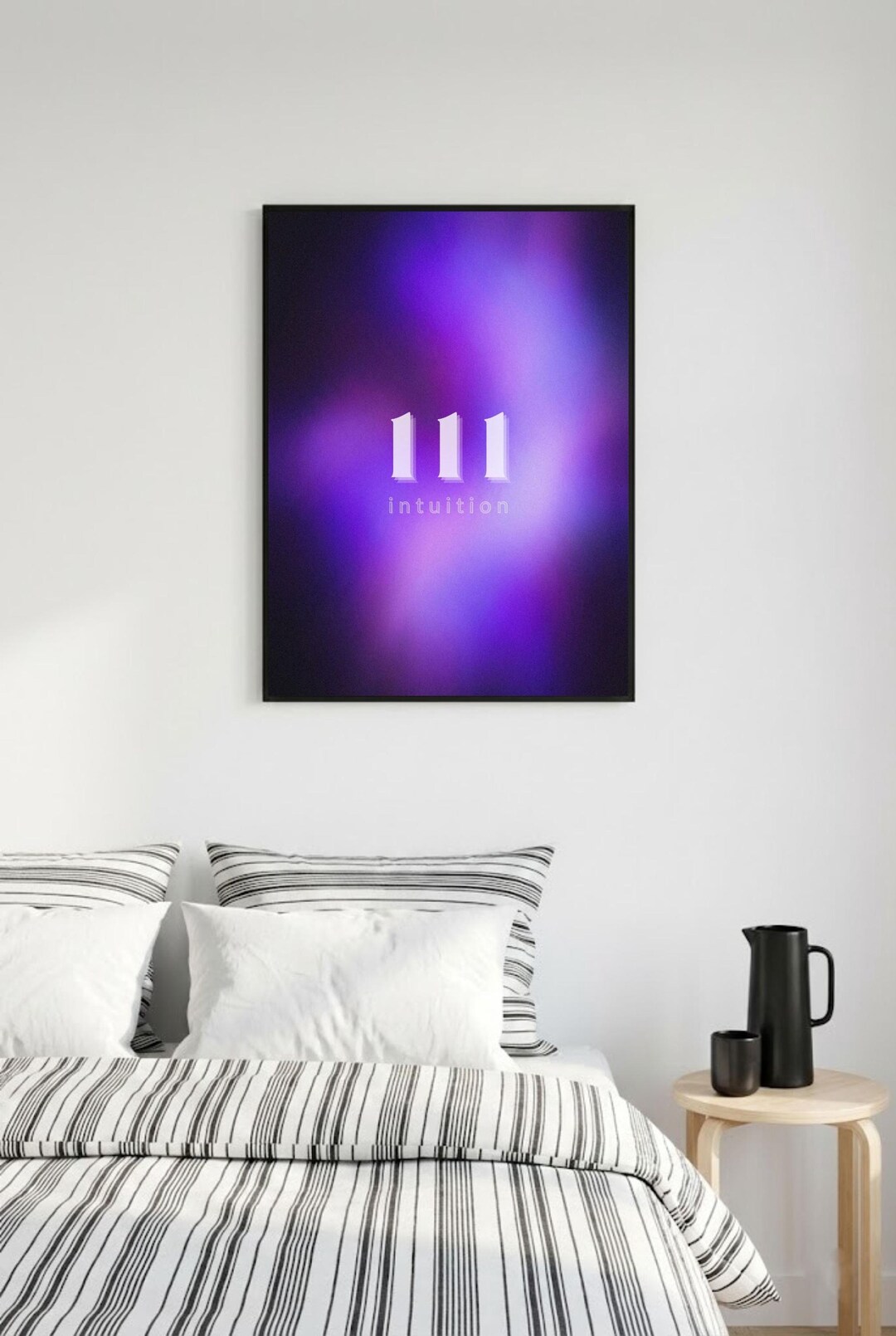 Angel Number 111 Print Digital Download, Intuition Aura Wall Art ...
