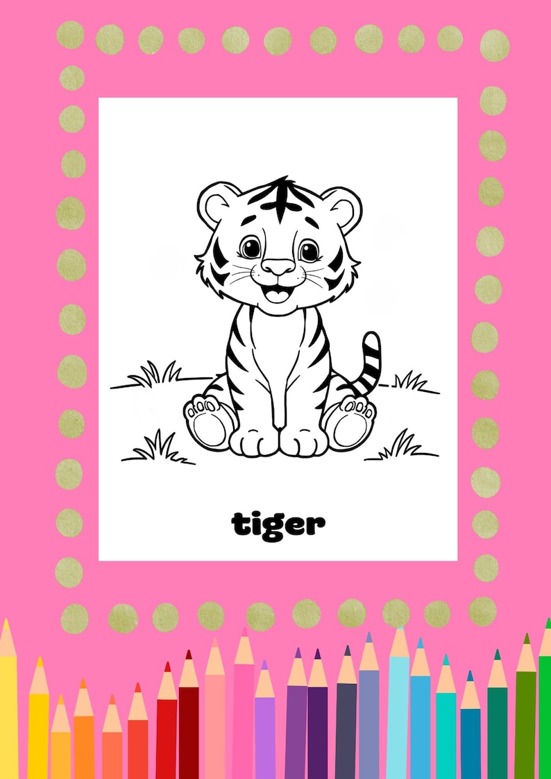 Cute Coloring Pages for Kids Book Activity - 24 Printable Coloring ...