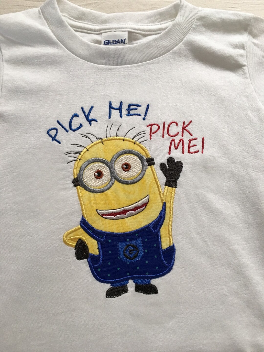 Minion Pick Me Applique Shirt - Etsy