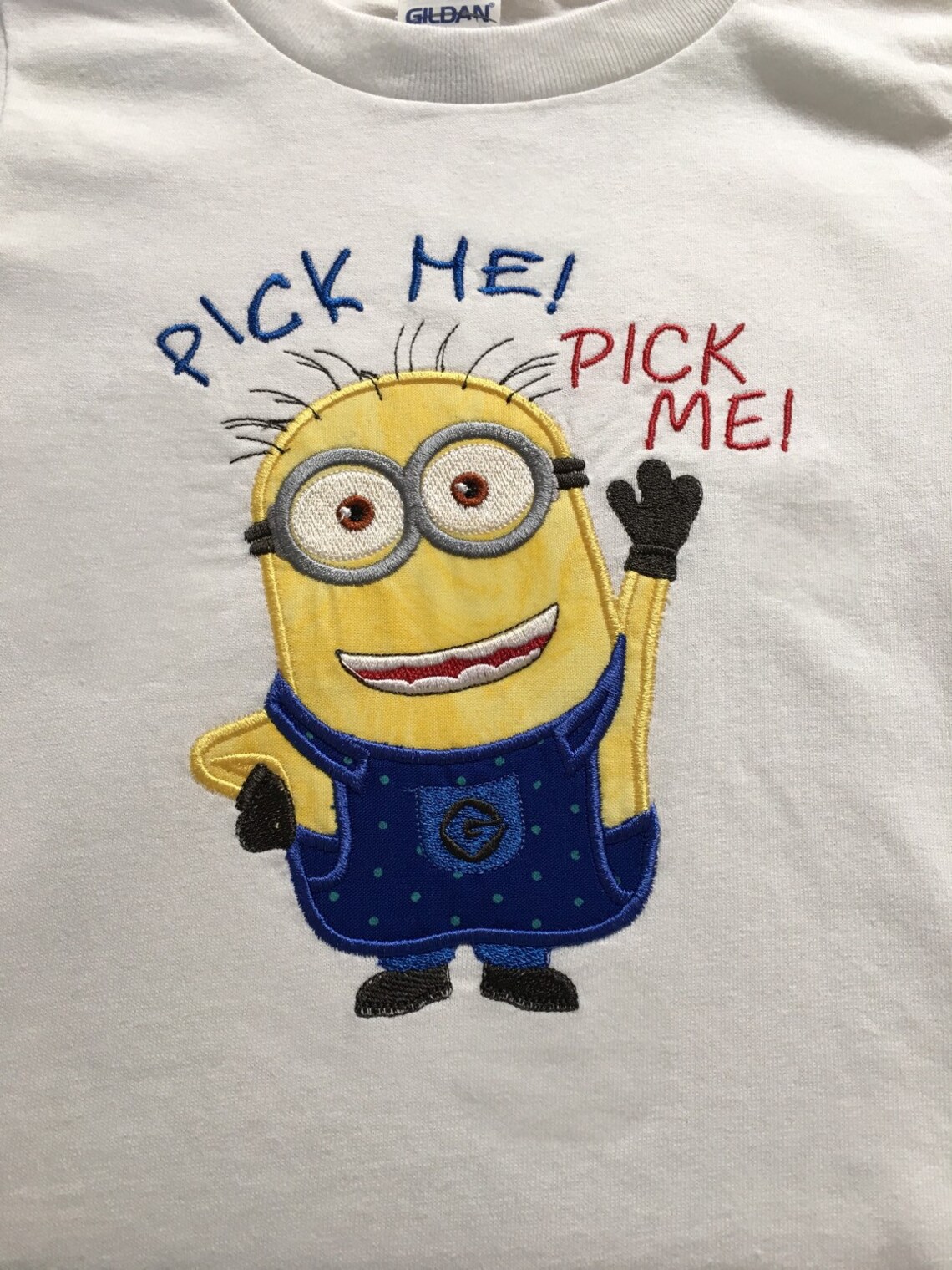 Minion Pick Me Applique Shirt - Etsy