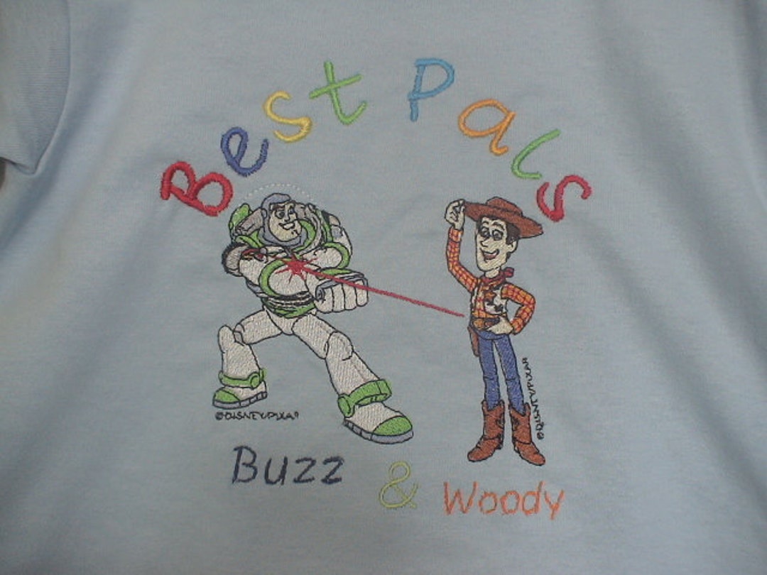 Embroidered Best Pals Buzz and Woody Tshirt - Etsy