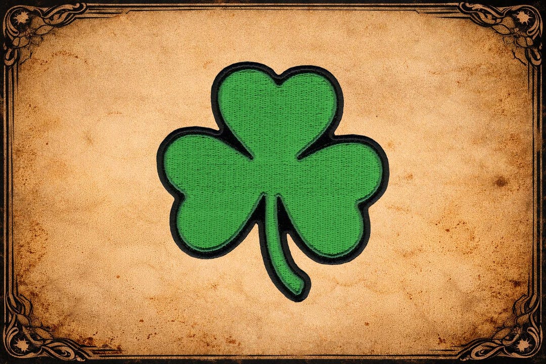 Shamrock Patch Vintage Patch, Retro Embroidered Patch, Iron on Sew on ...