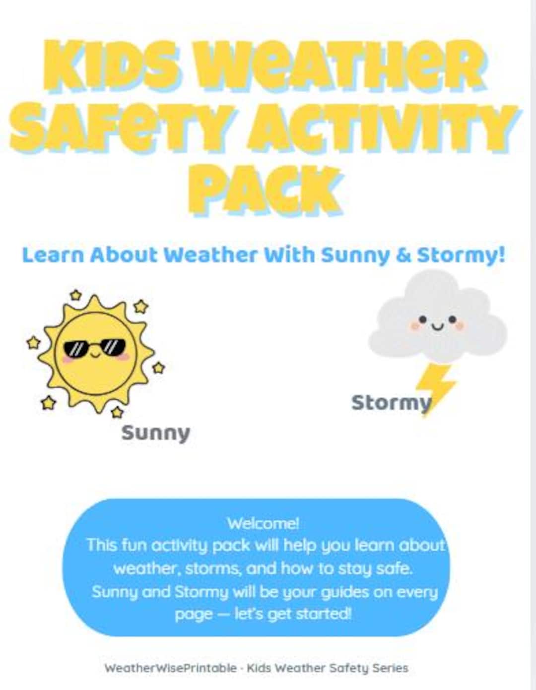 Kids Weather Safety Activity Pack | Fun Printable Worksheets for Ages 5 ...