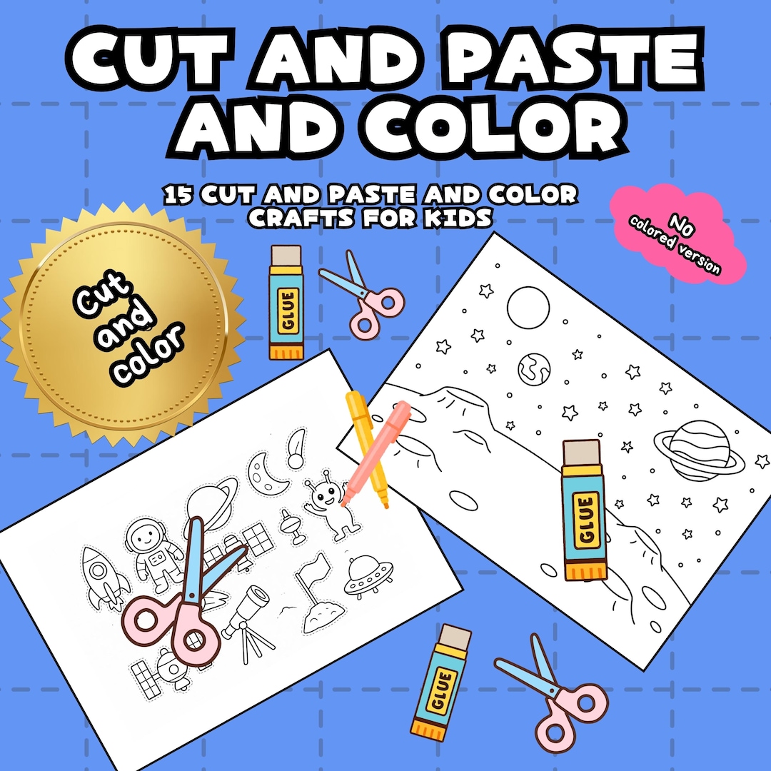 Cut and Paste + Color Crafts for Kids (places Edition) - Preschool ...
