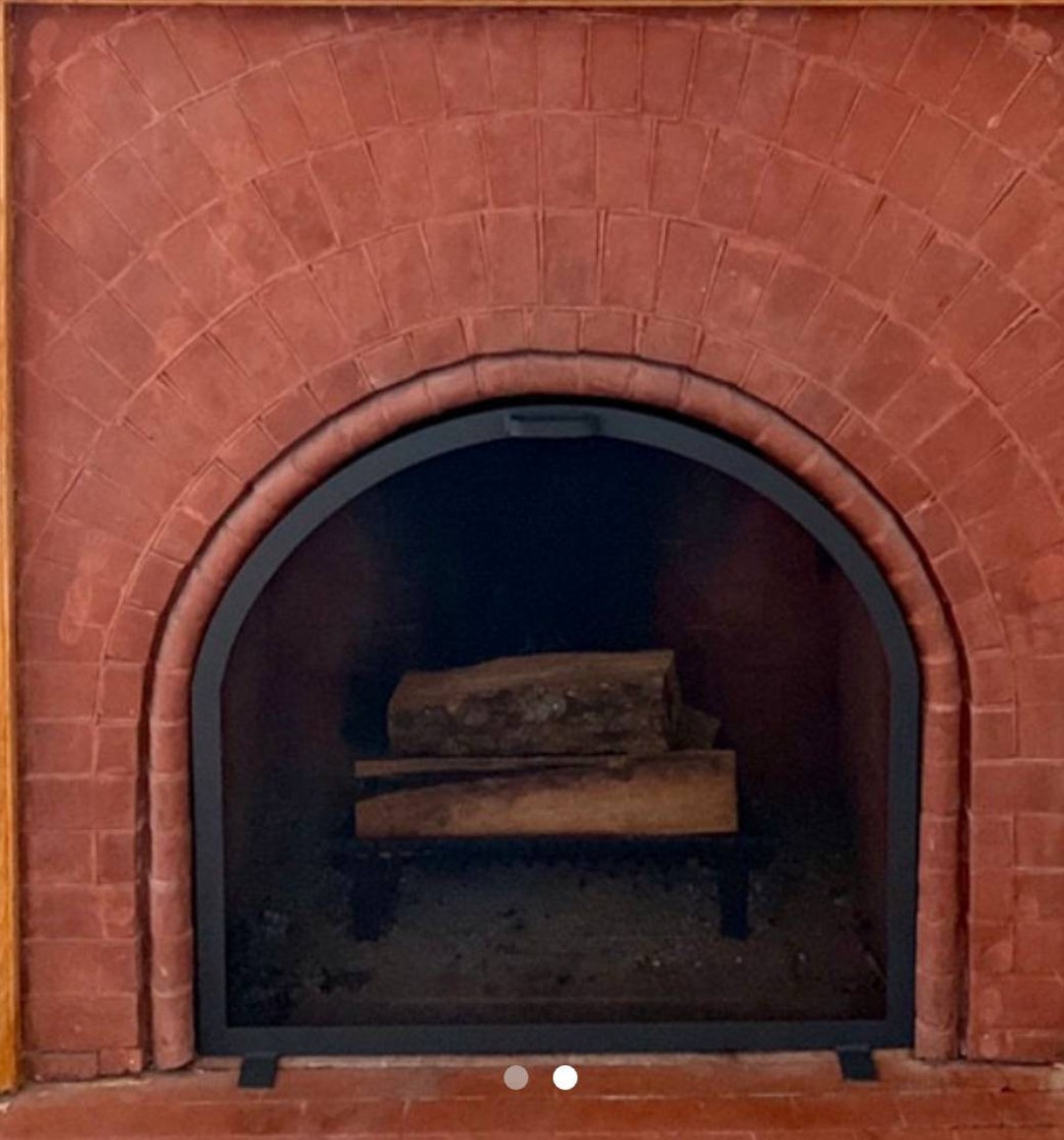 Custom Arched Fireplace Screen, Spark Gaurd, Wrought Iron Fireplace ...