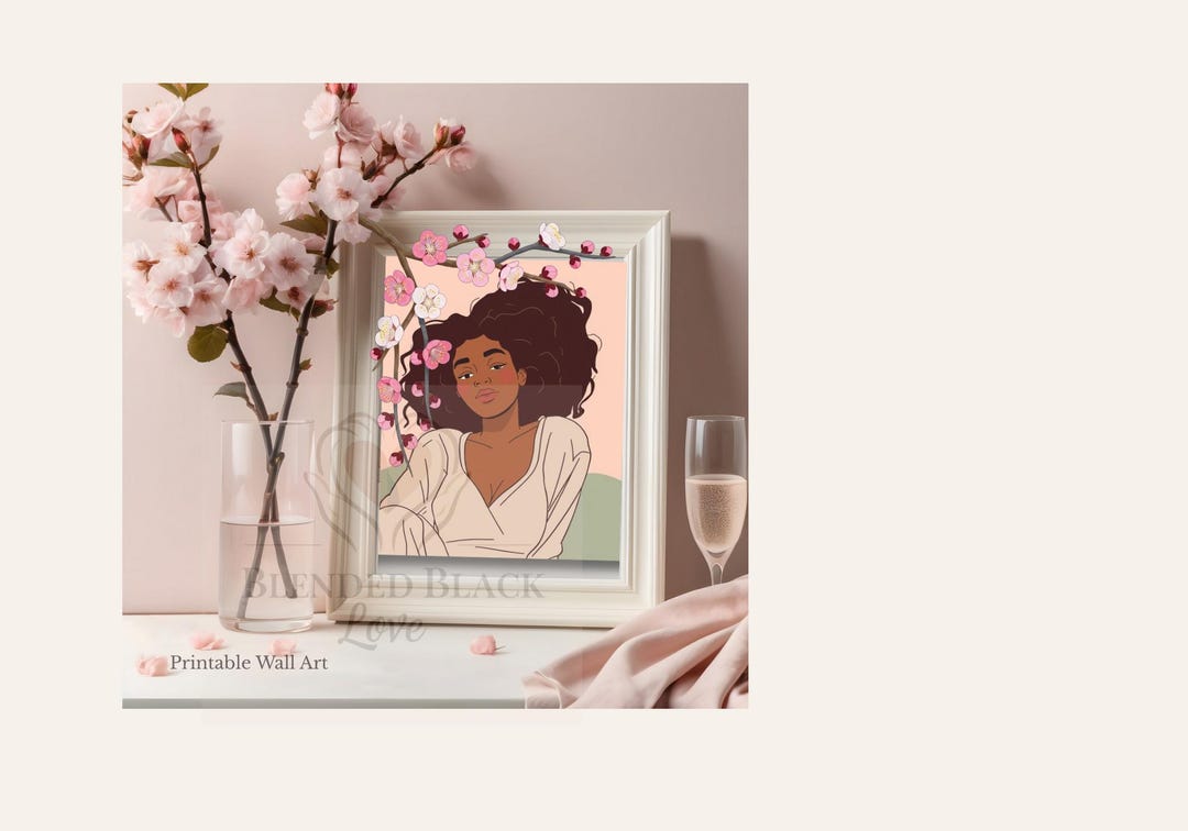 Soft Feminine Portrait Printable Neutral Women Wall Art Minimal Boho ...