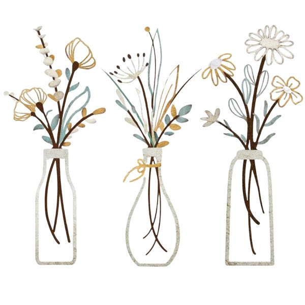 Metal Flowers Wall Mirror - Etsy