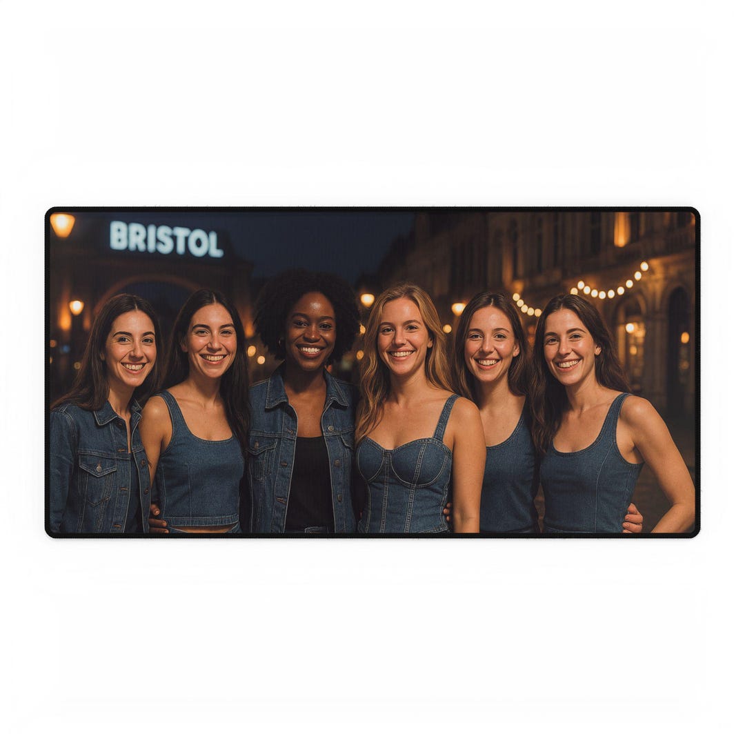 Bristol Friends Photo Desk Mat | Custom Wide Mousepad, Night Street ...