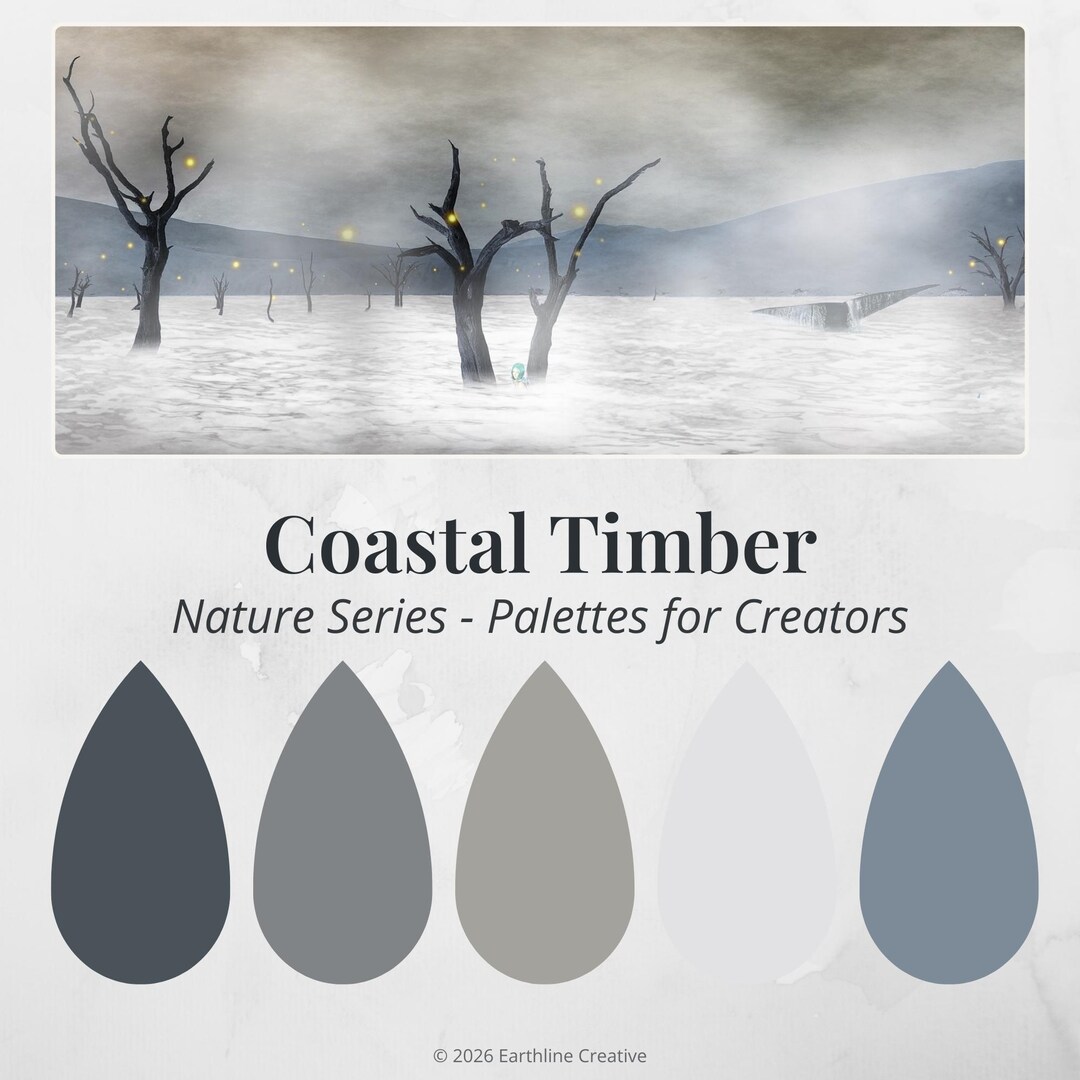 Coastal Timber Color Palette | Nature Branding, Canva Template (digital ...