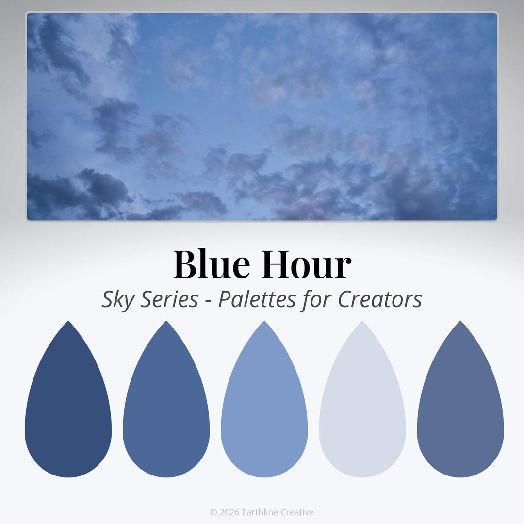 Blue Hour Color Palette | Sky-inspired Blue Branding Colors, Canva ...